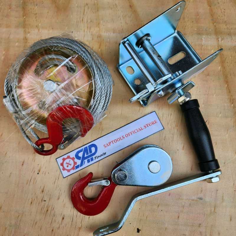 Jual Hand Winch 600lbs Katrol Manual Dua Arah 300kg - Dengan Pully Di ...