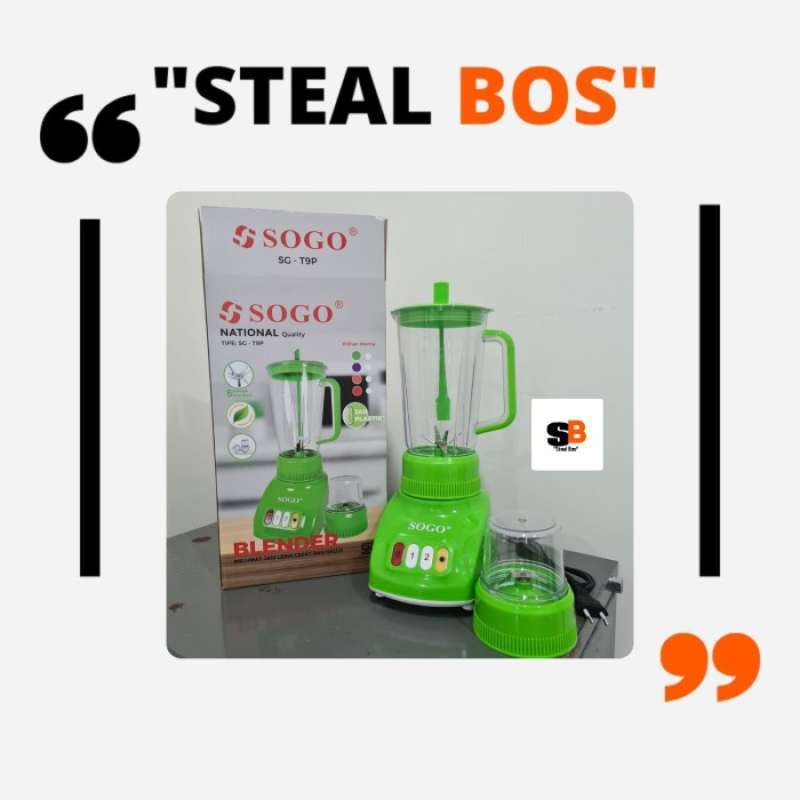 Promo Blender Sogo Gelas Plastik 2in1 Sg-t9p / Blender Sogo Plastik 2in1 Diskon 42% Di Seller ...