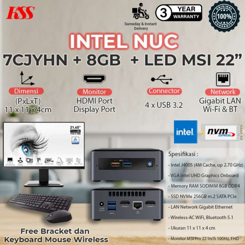 Promo Intel Nuc / Mini Pc Ram 8gb, Ssd Lengkap Monitor Diskon 23% Di ...