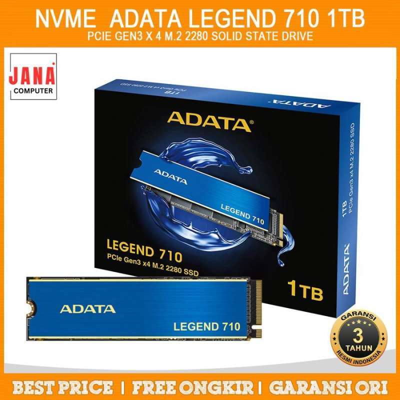 Jual Ssd Adata Legend 710 1tb Nvme Pcie Gen3x4 M.2 2280 2400/1800mbps Di Seller Jana Computer ...