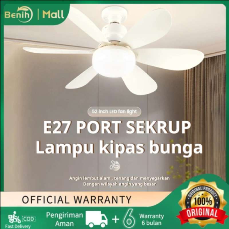 Promo Lampu Kipas Led Remote Control E Kipas Langit Langit Kamar Tidur Diskon Di Seller