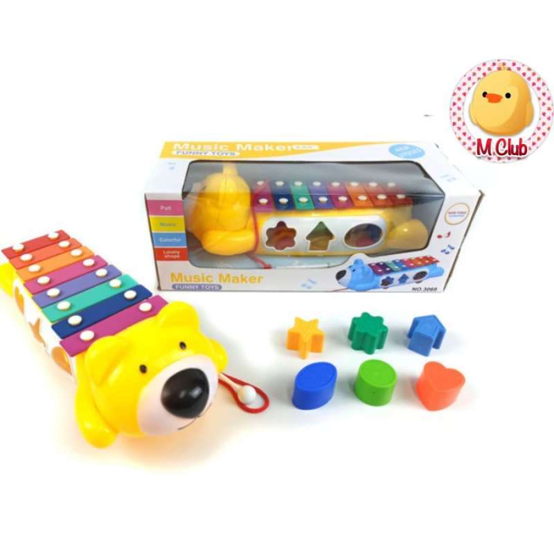 Promo Mainan Musik Xylophone Dam Shape Bear Music Make Funny Toys ...