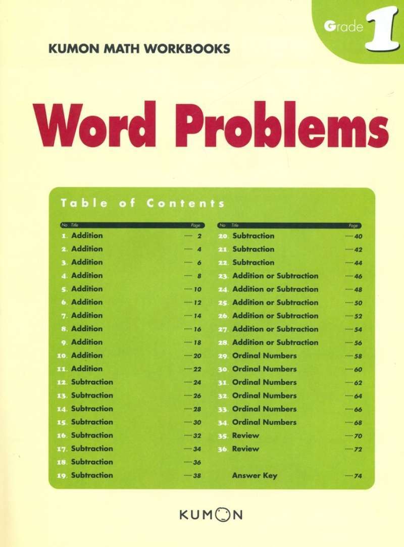 Jual Buku Anak - Kumon - Grade 1 Word Problems Di Seller Owl Store ... Jual Buku Anak - Kumon - Grade 1 Word Problems Di Seller Owl Store ...