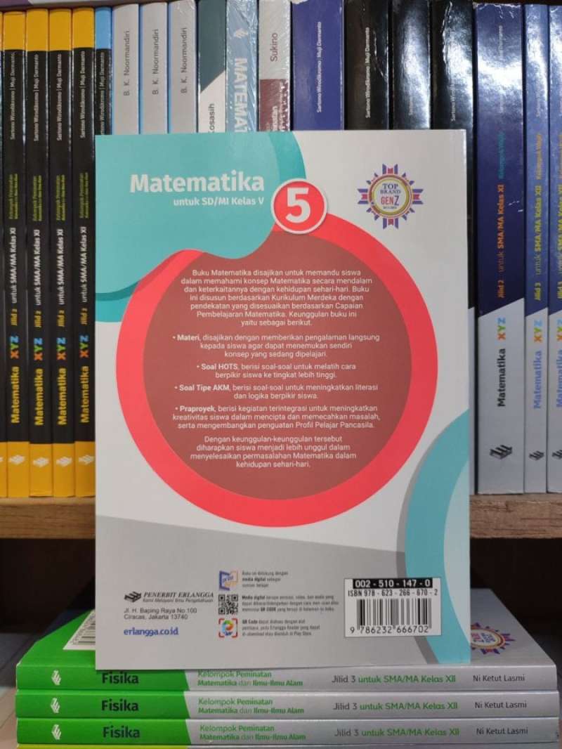 Jual Buku Matematika Kelas 5 Sd Kurikulum Merdeka Erlangga Di Seller Hachi - Cengkareng Timur ...