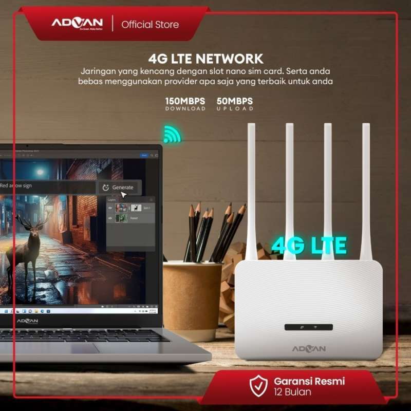 Jual Modem + Router Wifi 4g Lte Advan Cpe V1 Pro Unlock All Operator Di ...