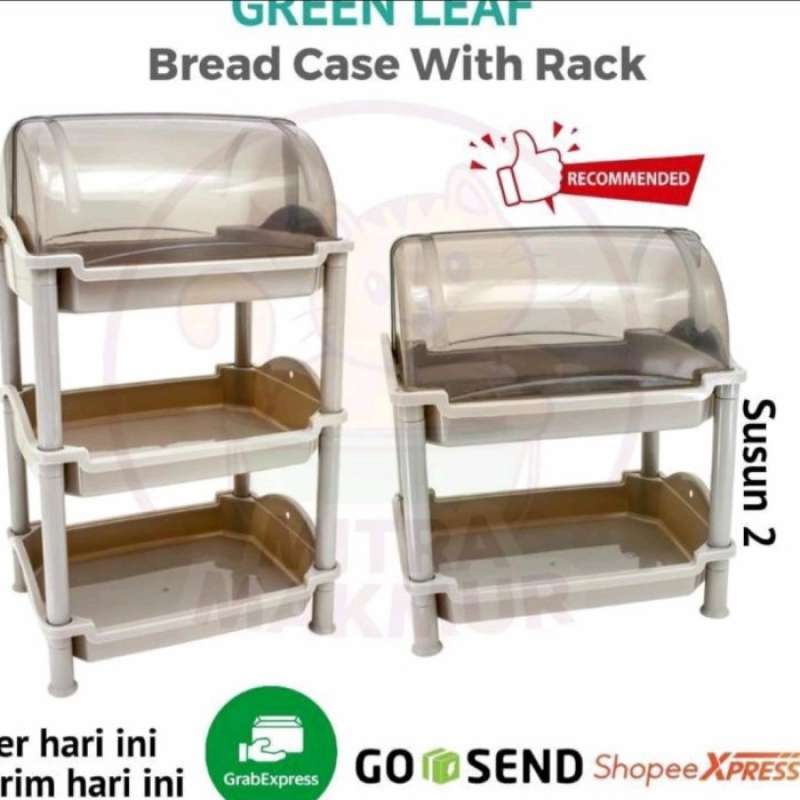 Jual Green Leaf - Bread Case With Rack / Rak Roti Susun 2 Susun 3 ...