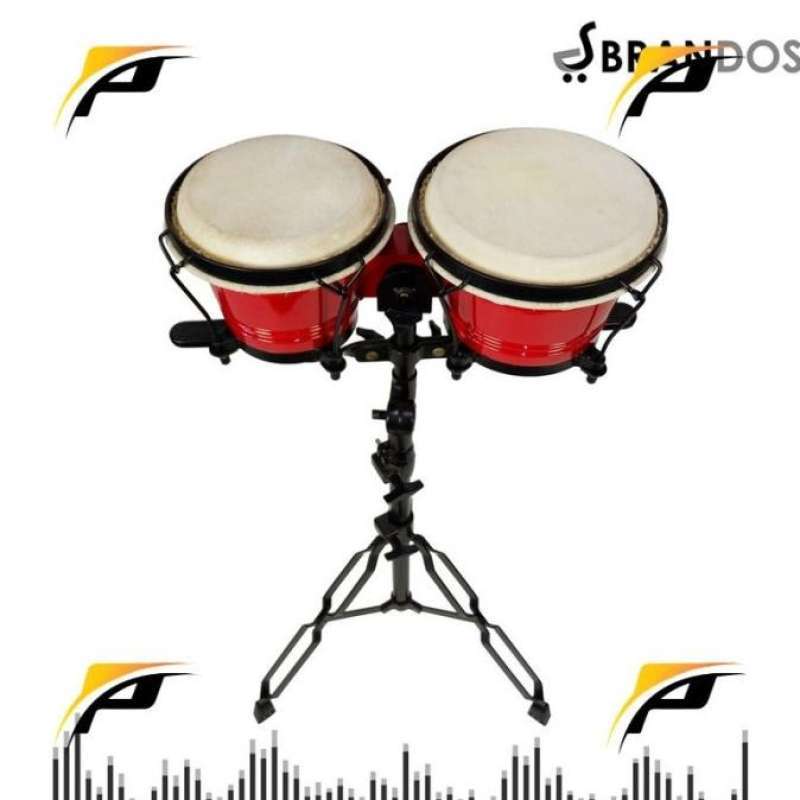 Jual Bongo Double Drum Alat Musik Tradisional Perkusi Set Lengkap Stand ...