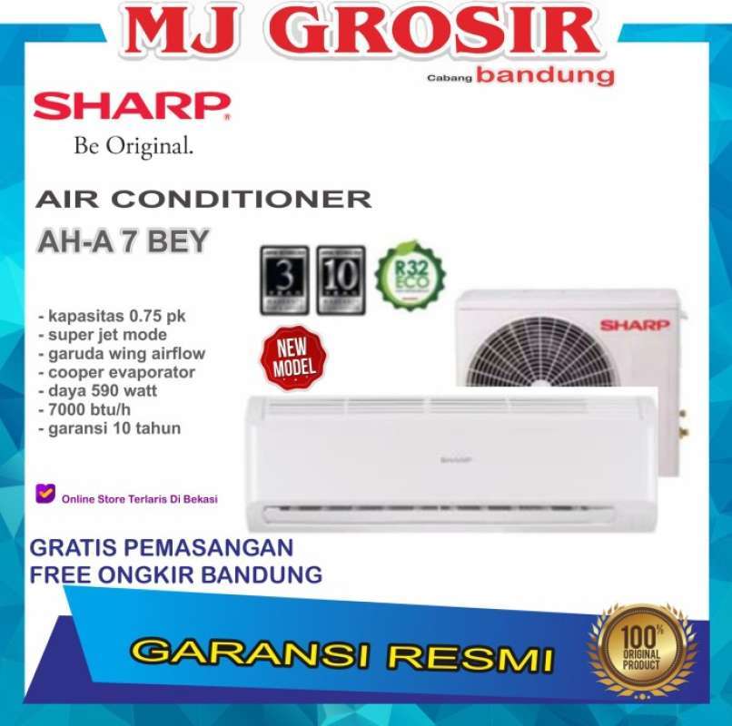 Promo Ac Sharp Ah-a 07 Bey 3/4 Pk + Pasang R32 Low Watt Diskon 23% Di Seller Cuanz Store ...