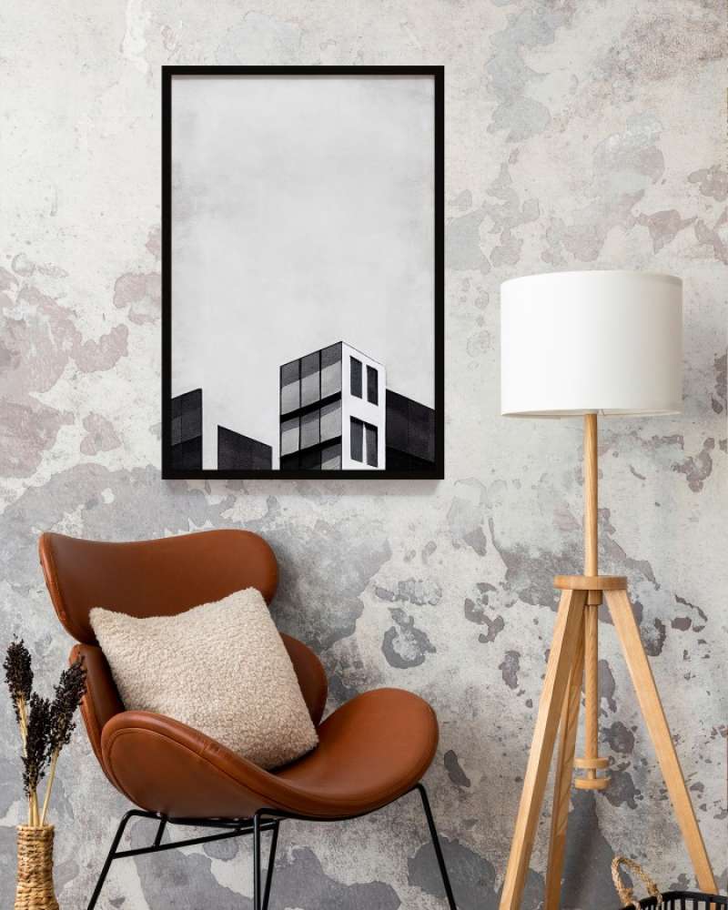 Promo Lukisan Print Tema Bauhaus Gedung Simple Minimalis Poster Wall ...