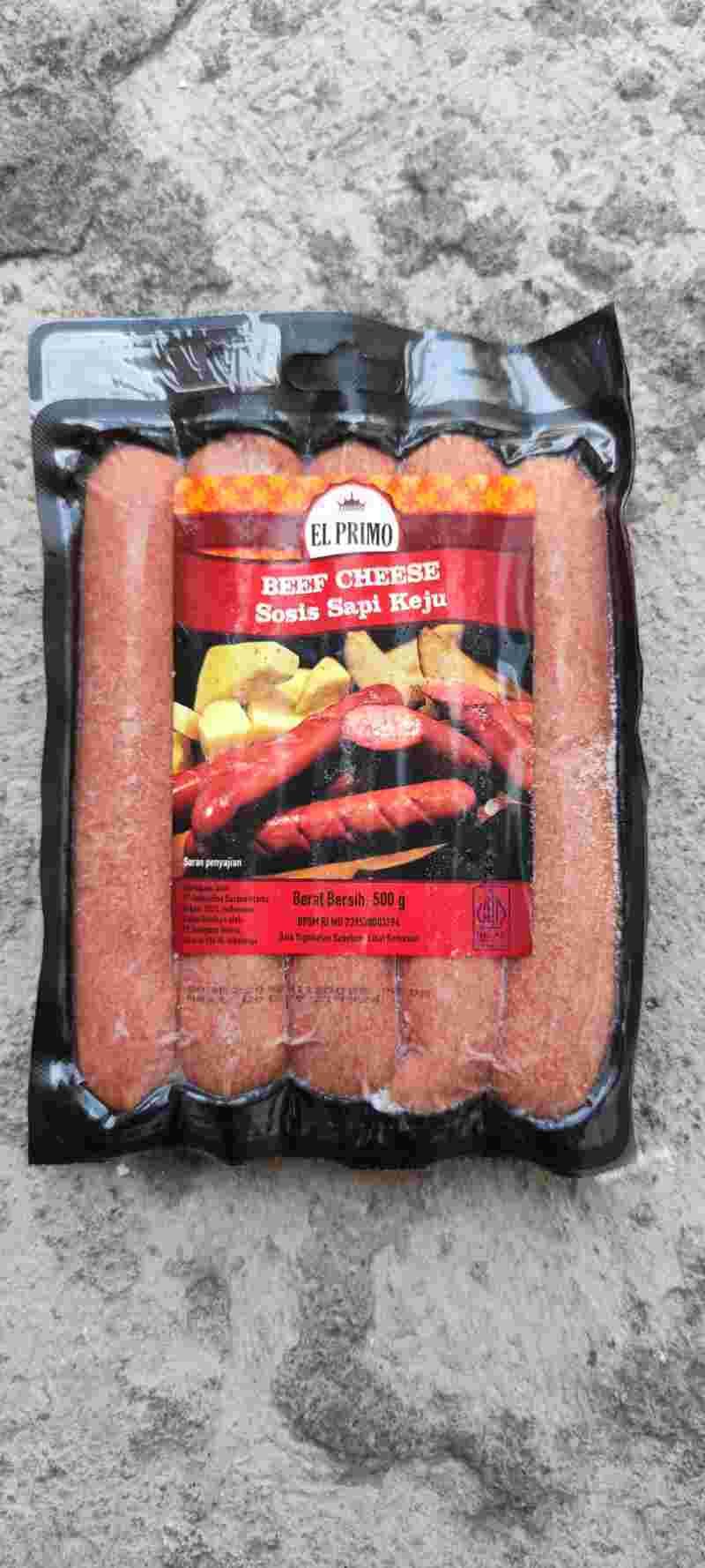 Jual El Primo Beef Cheese Sosis Sapi Keju 500gr Di Seller Nonimacaroni ...