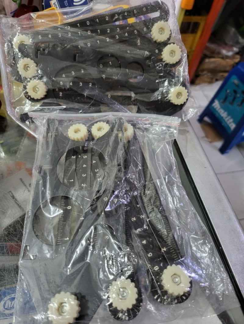 Promo Penggaris Keramik Lipat 6 Sudut Siku Pola Multifungsi Alat Ukur ...
