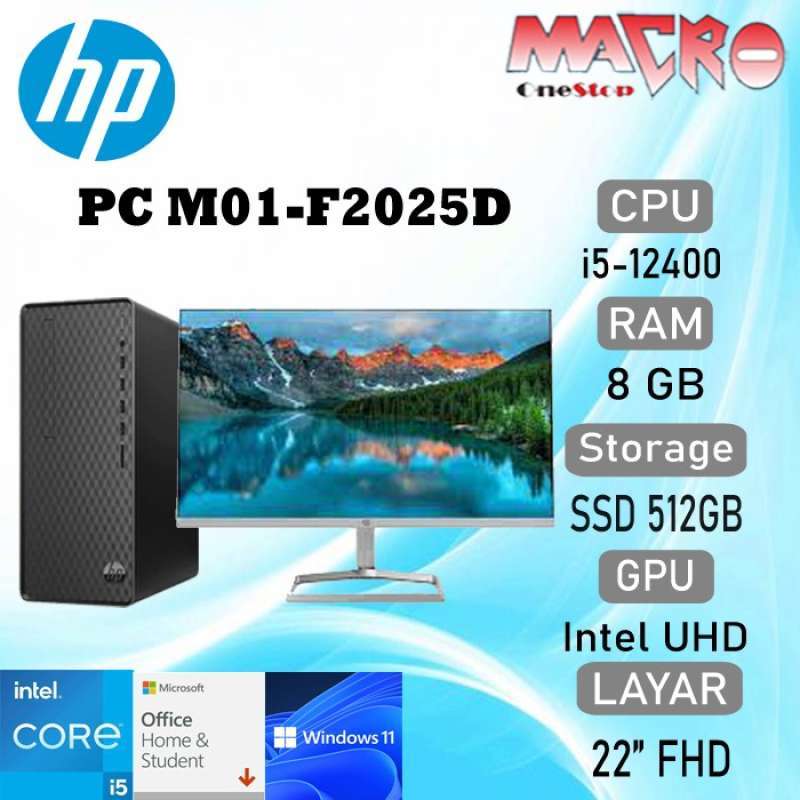 Jual Hp Pc Desktop M01-f2025d I5-12400 8gb 512gb Ssd W11+ohs 21.5+led - Pc Only Di Seller Velvet ...