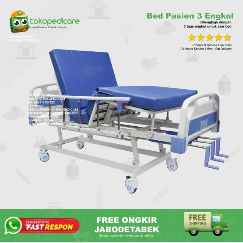 Promo Gtt B5m Bed Pasien 3 Engkol Abs | Tempat Tidur Ranjang Medis 3 ...
