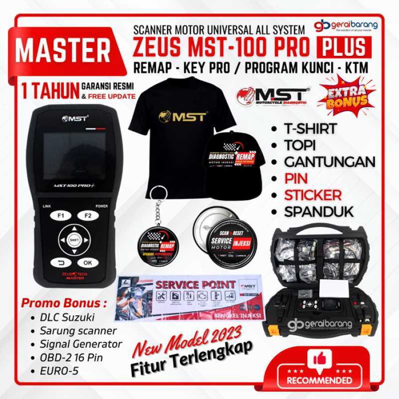 Promo Scanner Motor Injeksi Universal Master Zeus Mst 100 Pro Plus ...