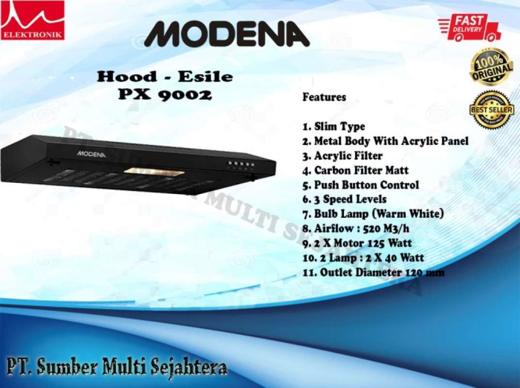 Promo Cooker Hood Modena Px 9002 - Slim Hood Modena Diskon 23% Di ...