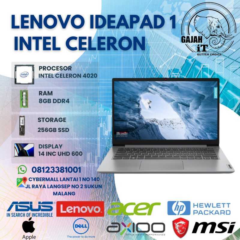 Jual Lenovo Ideapad 1 - Intel Celeron N4020 8gb 256gb Ssd Hd - Grey(ip1 ...