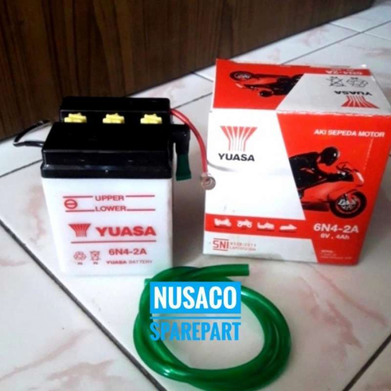 Promo Aki Accu Yuasa 6n4-2a-4 4ah 6 Volt Aki Honda Win Win100 Diskon 23 ...