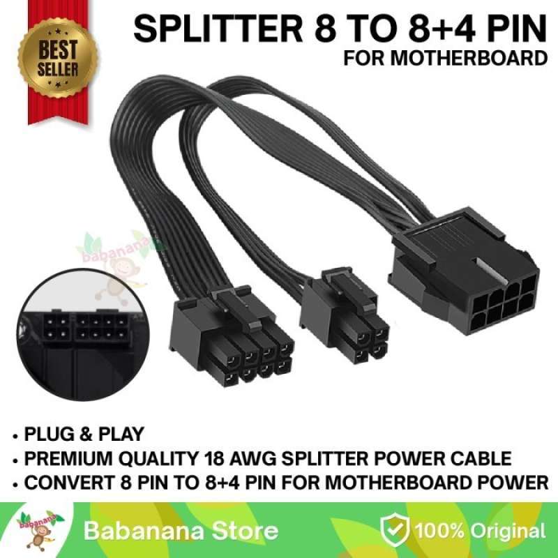 Jual Kabel 8pin To 8+4 Pin For Motherboard Atx Converter Adapter Cable ...