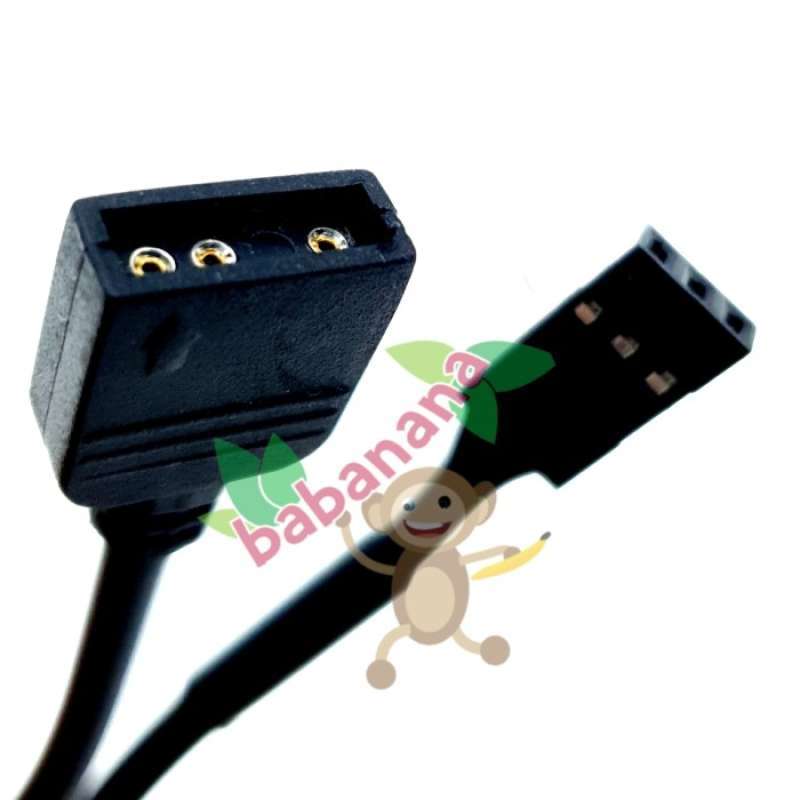 Jual Kabel Argb 5v 3 Pin To Vdg Converter Adapter Cable Rgb Fan Pc ...