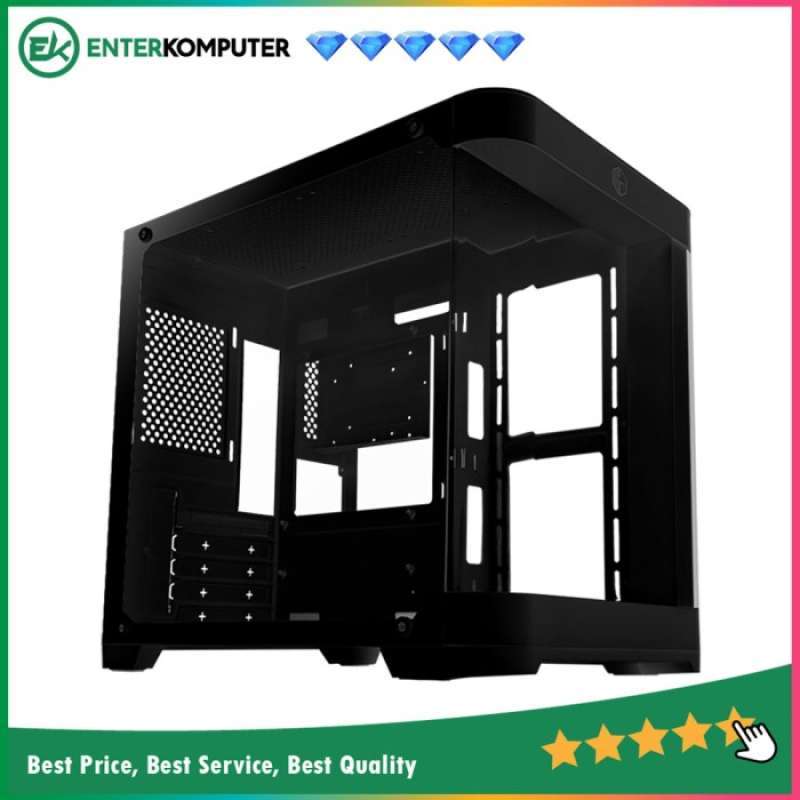 Jual Casing Cube Gaming Kurv Black - Matx Gaming Case Di Seller Kingyo ...
