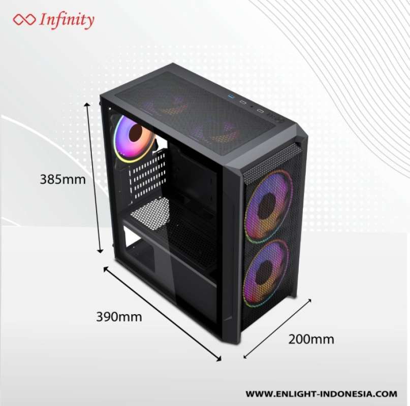 Jual Infinity Twins V2 Black Casing Matx Gaming Case Di Seller Sweet ...