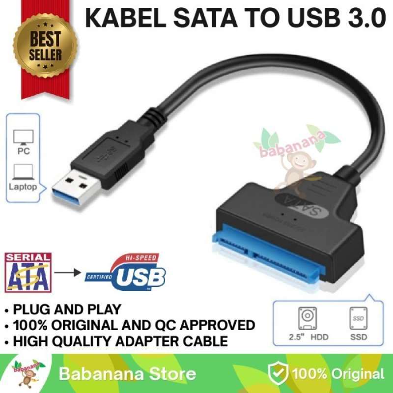 Jual Kabel Sata To Usb 3.0 Hdd Ssd Adapter Hardisk 2.5 Inch Laptop ...