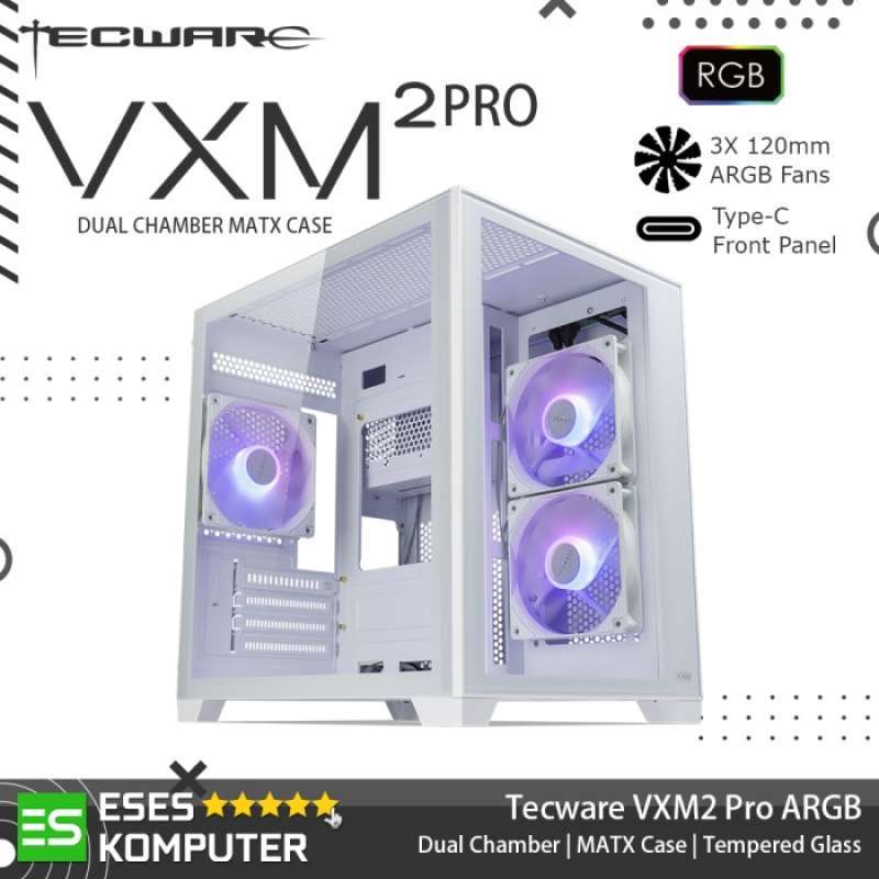Jual Case Tecware Vxm2 V2 Pro | Dual Chamber Gaming Matx Case | 3x Argb ...