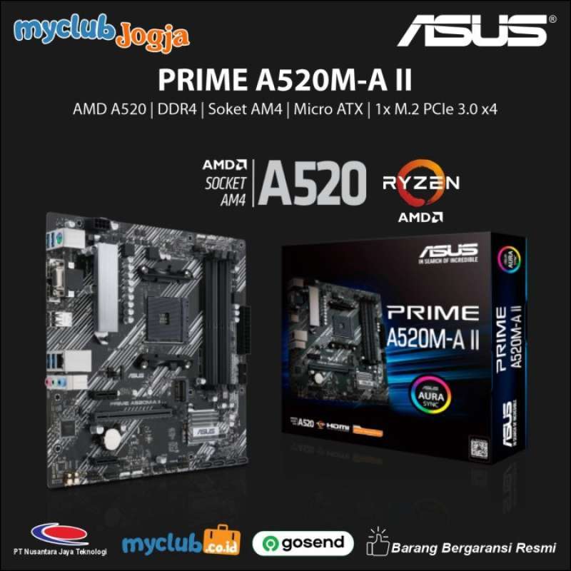 Jual Asus Prime A520m-a Ii Motherboard Amd A520 Am4 Ddr4 Micro Atx Di Seller Velvet Store ...