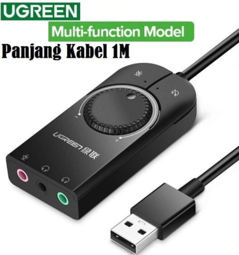 Jual Ugreen Usb Sound Card Adapter To 3.5mm Dual Audio With Volume ...