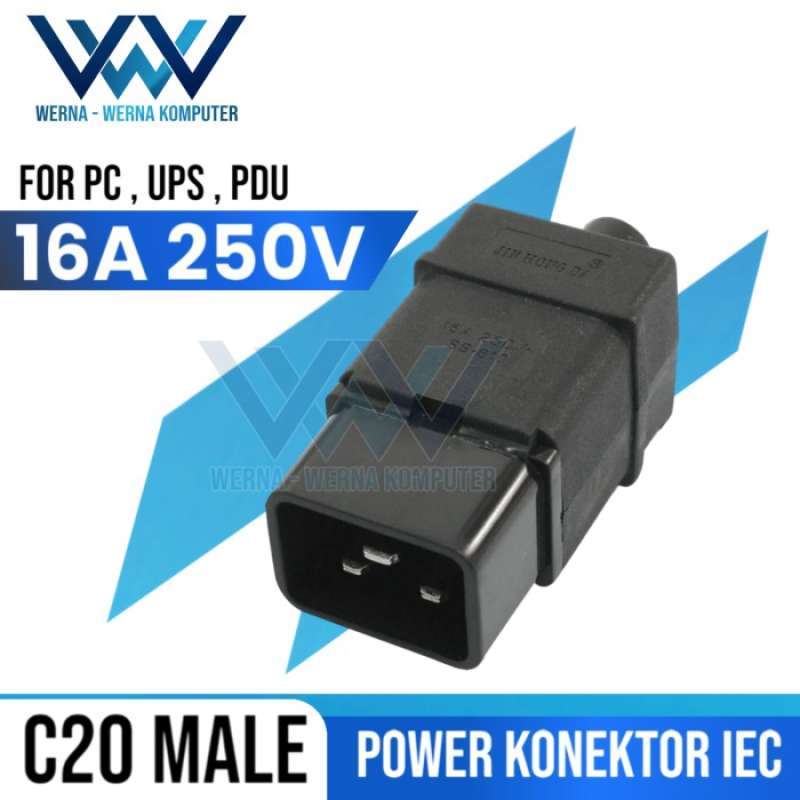 Jual Konektor Power Socket Iec C20 Male / C19 Female 16a 250v Di Seller Velvet Store ...