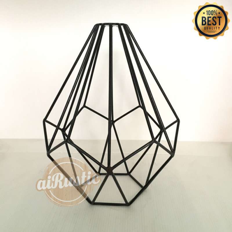 Promo Kap Lampu Gantung Diamond Flower Design Minimalis Pendant Light Besi - Hitam Diskon 23% Di ...
