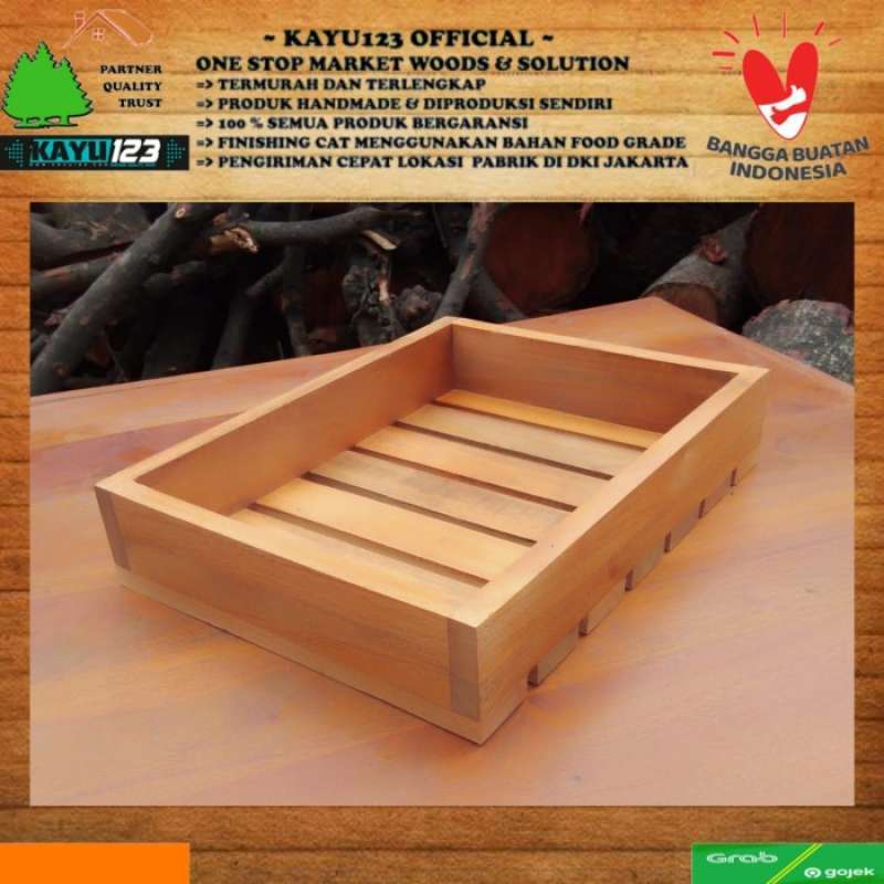 Promo Nampan Kayu Kotak Parcel Wooden Tray Baki Nampan Tempat Kayu ...