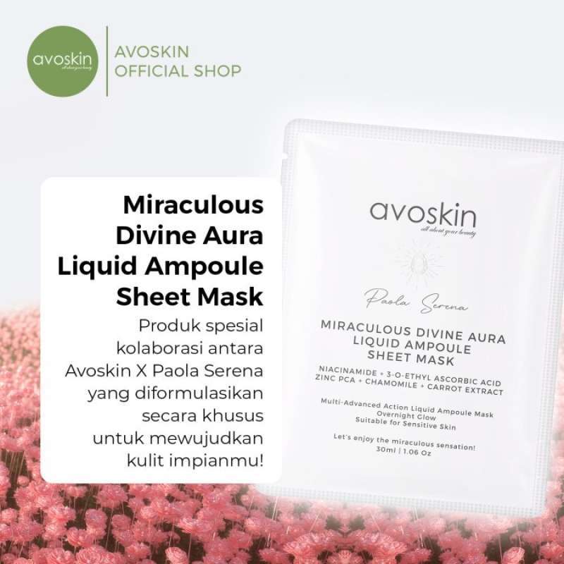 Jual Avoskin Miraculous Divine Aura Liquid Ampoule Sheet Mask 17 Ml Di ...