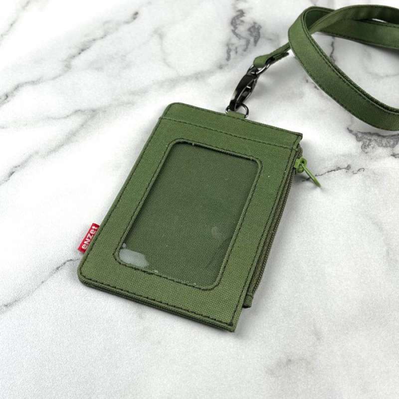 Jual Id Card Holder Hanging Wallet Name Tag Kartu Lanyard Zipper Polos ...