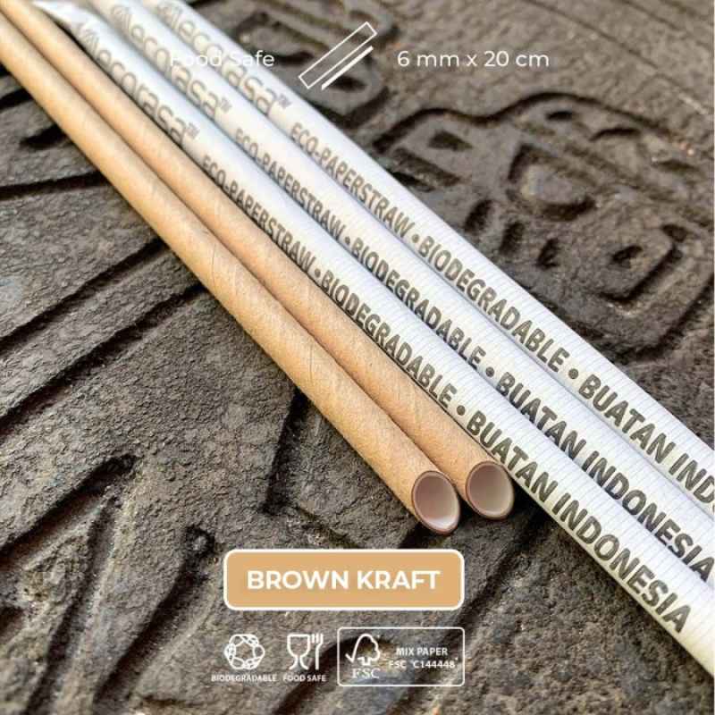 Promo Sedotan Kertas 4ply Ecorasa Eco-paperstraw (biodegradable & Fsc ...