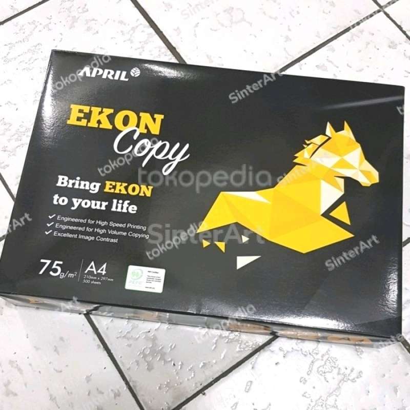 Jual Ekon Kertas Folio A4 Hvs Putih Printer Copy 75 Gram 70 Di Seller ...