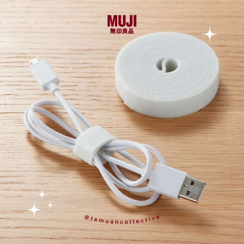 Jual Muji Japan Perforated Fastening Tape - Cord Cable Velcro Organizer ...