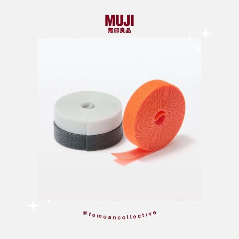Jual Muji Japan Perforated Fastening Tape - Cord Cable Velcro Organizer ...