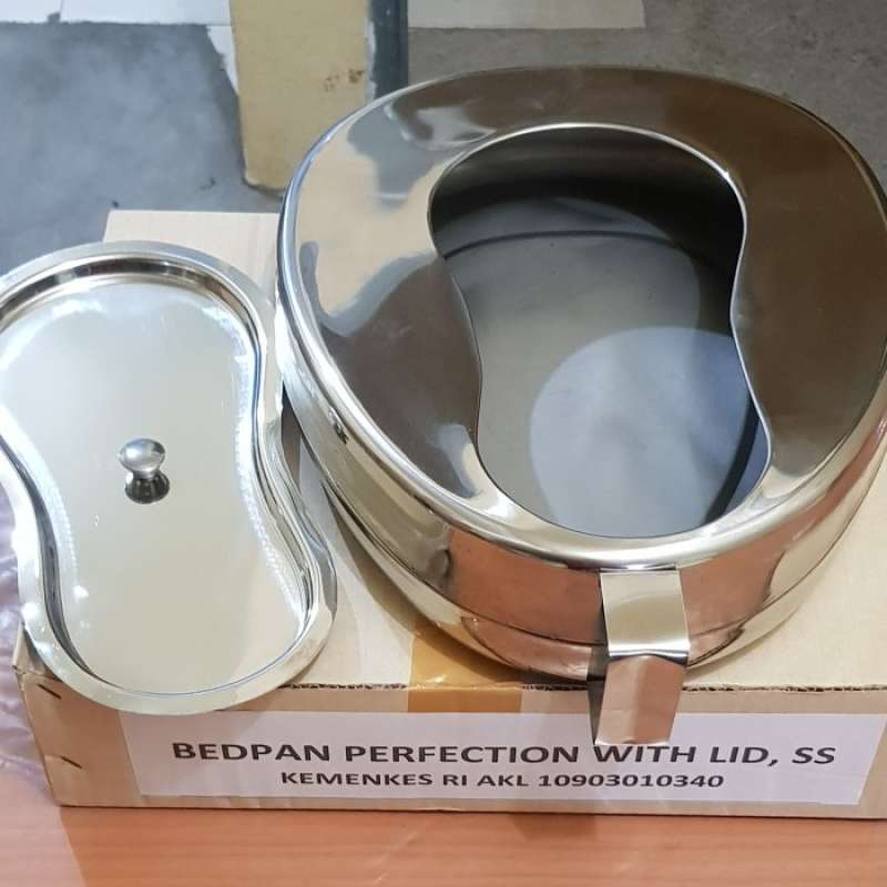 Jual Bedpan Steinless + Tutup / Bedpan Oval Ss / Pispot Ss Angka 8 ...