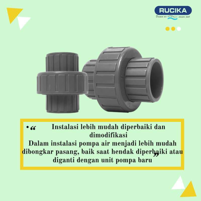 Jual Fitting Pipa Pvc Union Socket / Water Mur / Watermoor 1/2 Aw Rucika - 1 1/2 Di Seller ...