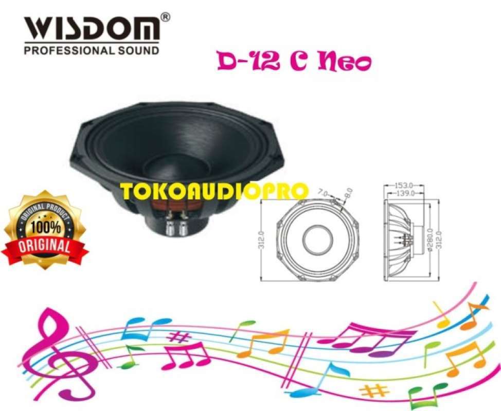 Promo Speaker Wisdom D12c Neo Component Speaker Neodymium Original D ...
