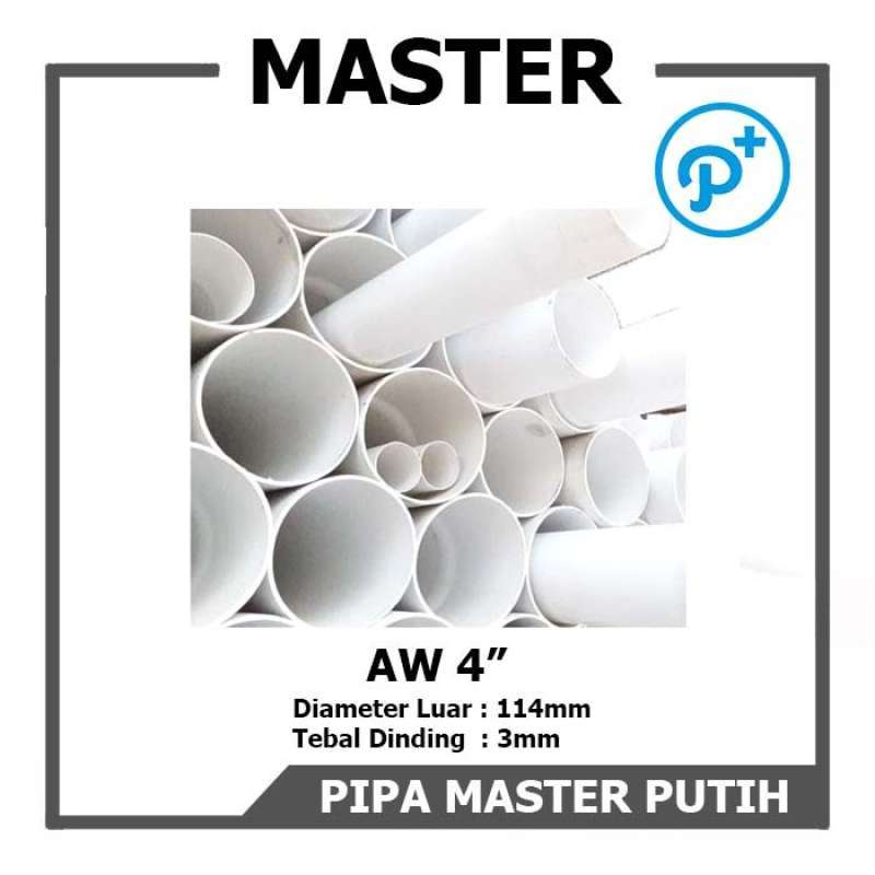 Promo Pipa Pralon Pvc Air Bersih Master Aw 4 4 Inch Panjang 4m Diskon ...