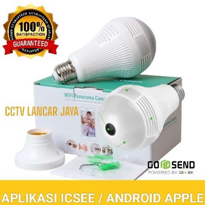 Promo Kamera Cctv Lampu Ip Wireless Panorama Fisheye 360 Buld App Icsee ...