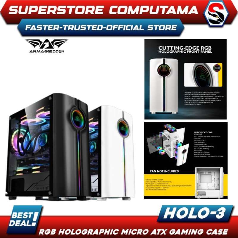 Promo Tron Holo 3 - Rgb Holographic Micro Atx Gaming Case - Hita Diskon ...