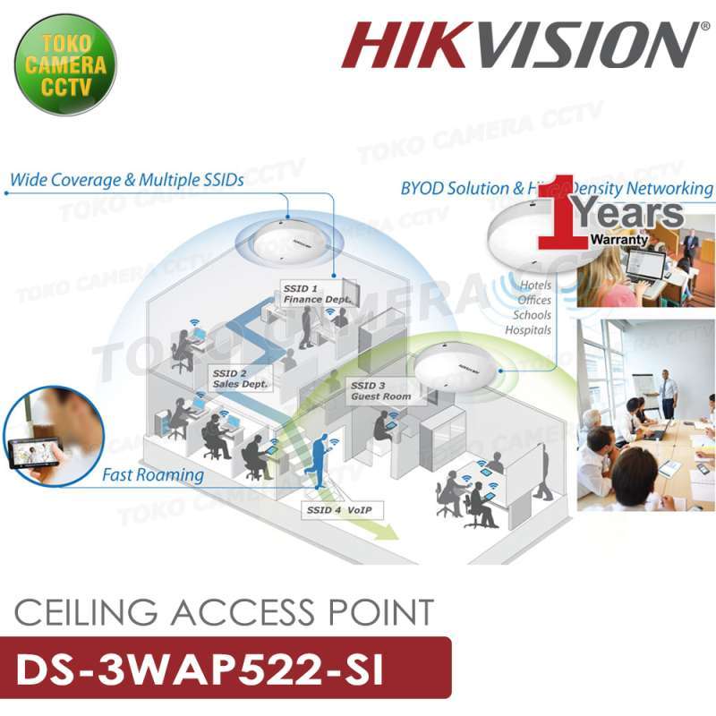 Jual Hikvision Ds-3wap522-si Access Point Wi-fi 5 1200m Dengan Mounting ...