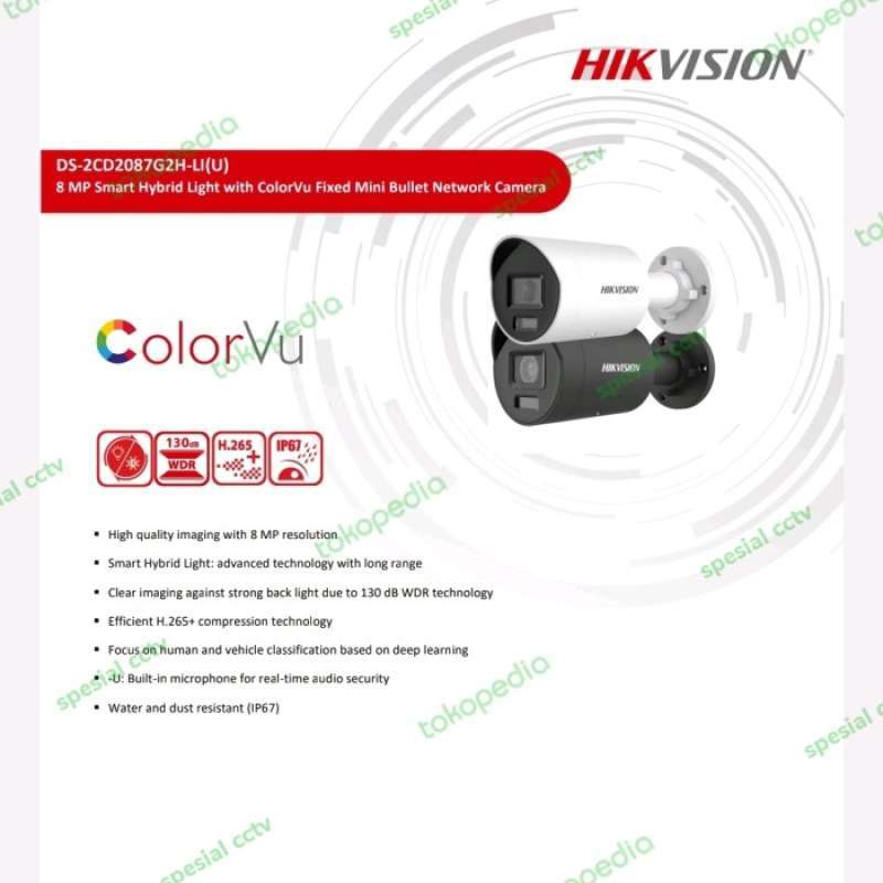 Promo Ds-2cd2087g2h-li Hik Vision 8 Mp Smart Hybrid Light With Colorvu Diskon 23% Di Seller ...