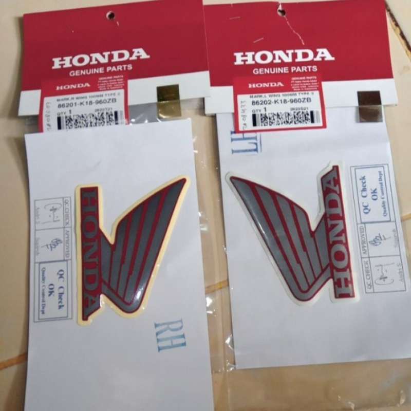 Jual Sticker Stiker Logo Sayap Honda 100mm Cb150 Verza Abuabu Merah Di ...