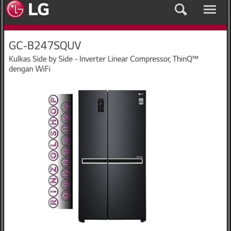 Promo Kulkas Lg Gc-b247squv Inverter Linear Compressor Thinq Wifi ...