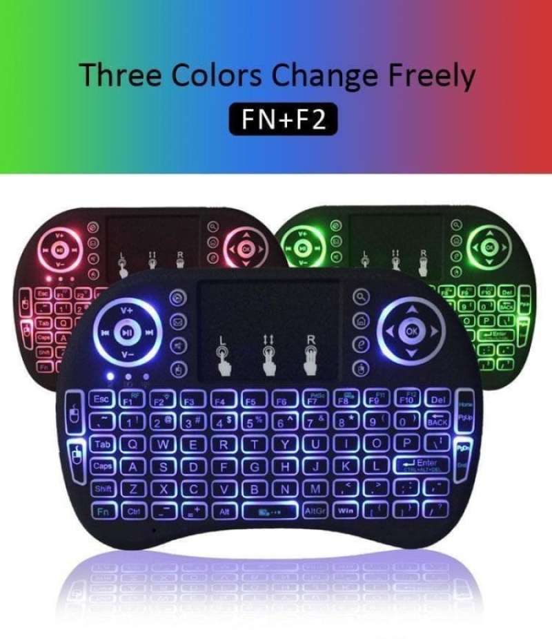 Promo Mini Keyboard Wireless I8 Backlit Lampu 2.4g For Pc Android Tv ...