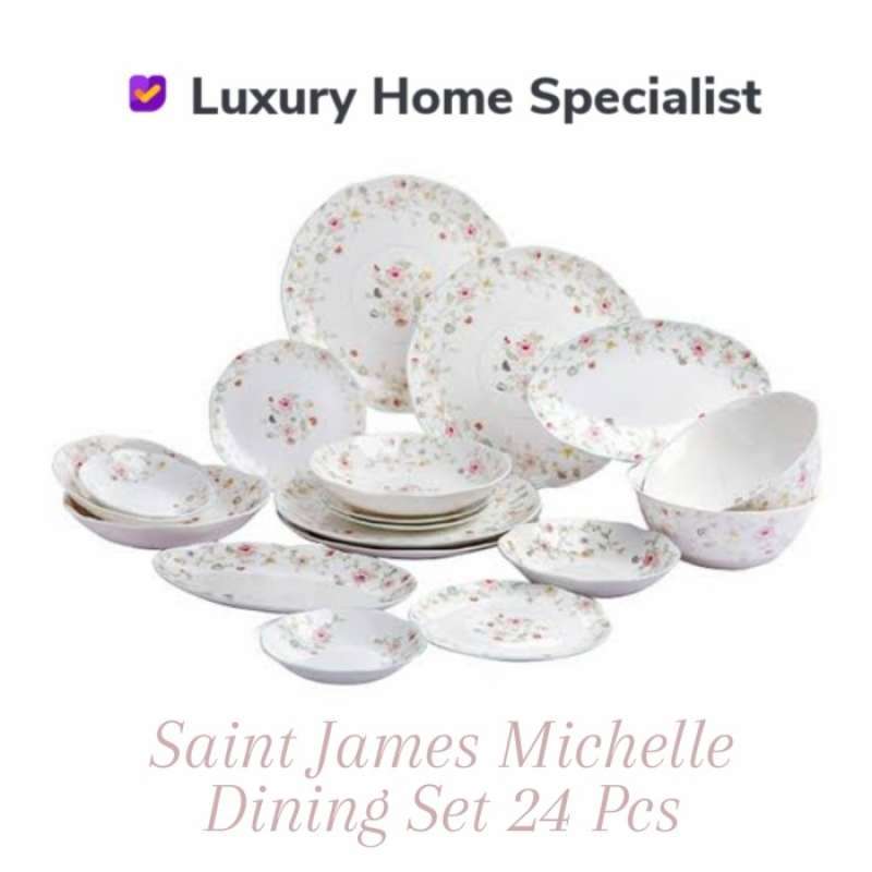 Promo Saint James Michelle Dinner Set 24 Pcs Diskon 23% Di Seller ...